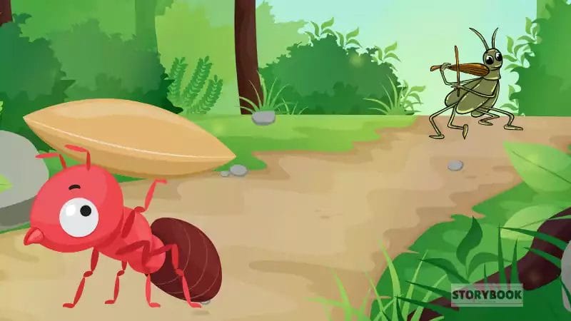 The Ant and The Grasshopper Story with Pictures - Storybook