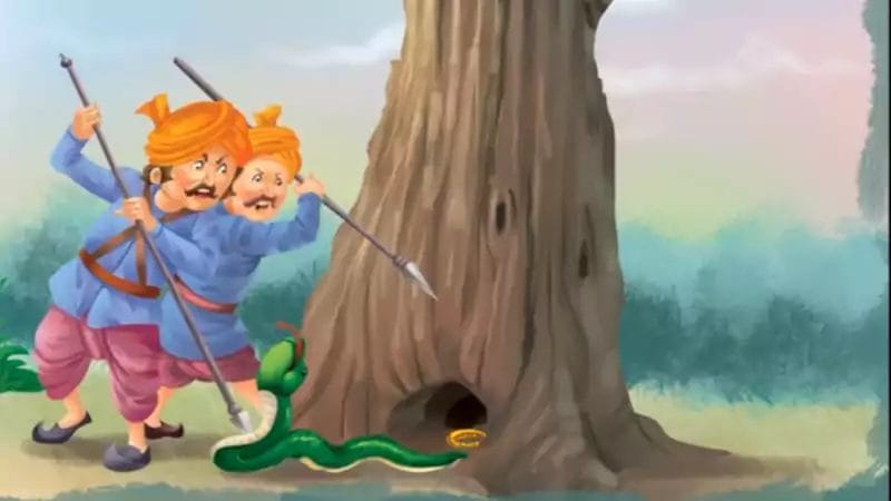 The Crows and the Snake Short Story - Storybook